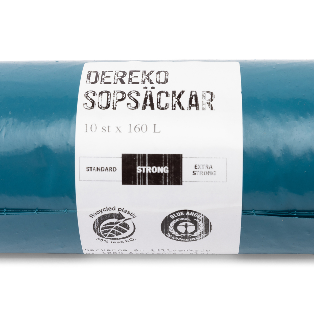 SOPSÄCK DEREKO STARK BLÅ 160L 60MY 770X1250MM 10ST/RLE | Derome